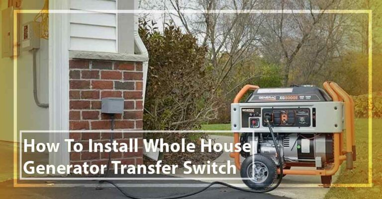 How to Install a Whole House Generator Transfer Switch!